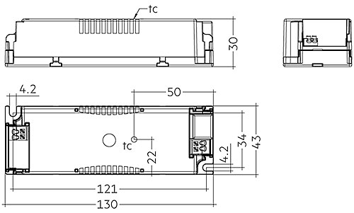 LC 60W 1400mA fixC SC SNC2: Constant current LED Driver