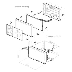 ONTEC S IP65 Exit Light QCD Approved - INOVEC TRADING